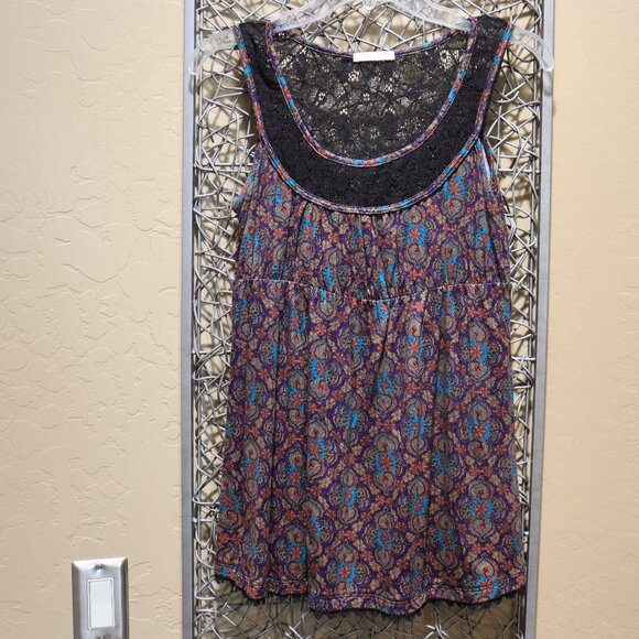 just ginger | Tops | Just Ginger Lace Trim Tank | Poshmark
